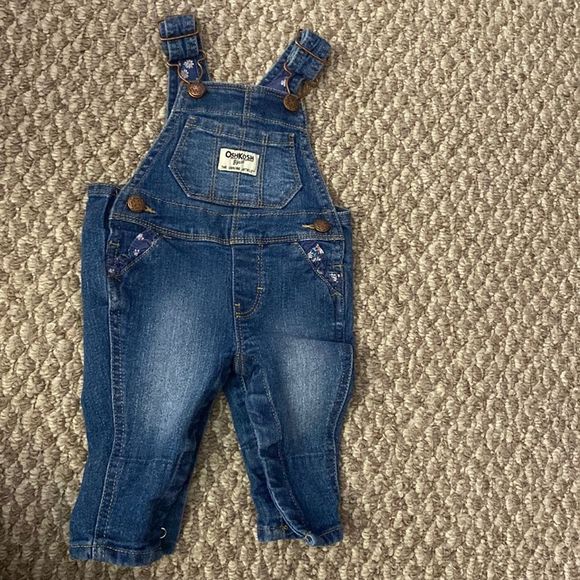 OshKosh B'gosh | One Pieces | Oshkosh Denim 3 Month Overalls | Poshmark